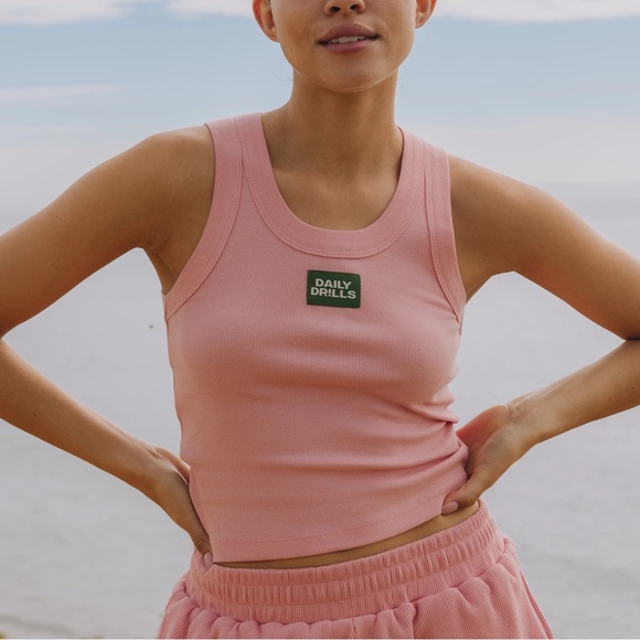 Daily Drills | Tops | Daily Drills Logo Ribbed Tank | Poshmark